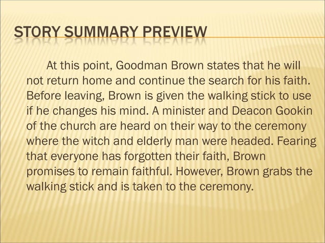 Young Goodman Brown 3 | PPT
