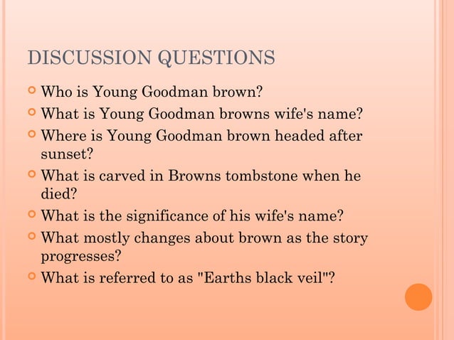 Young Goodman Brown 3 | PPT