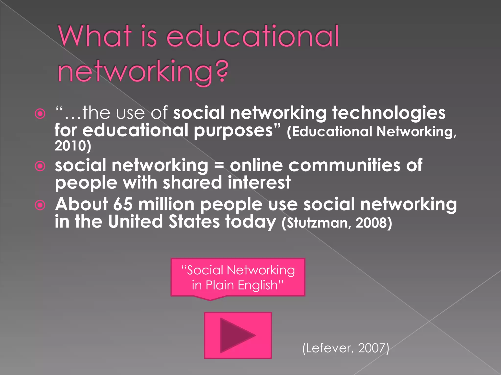 Youngkin educational networking | PPTX | Social Networking | Internet