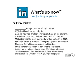 HIGH SCHOOL STUDENT: How to establish your LinkedIn profile | PPT