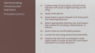 Young margot administrating intramuscular injections | PPTX