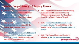 Young Marine & Marine Corps History Presentation | PPTX