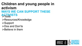 Young people in activism - Sena Atici | PPTX