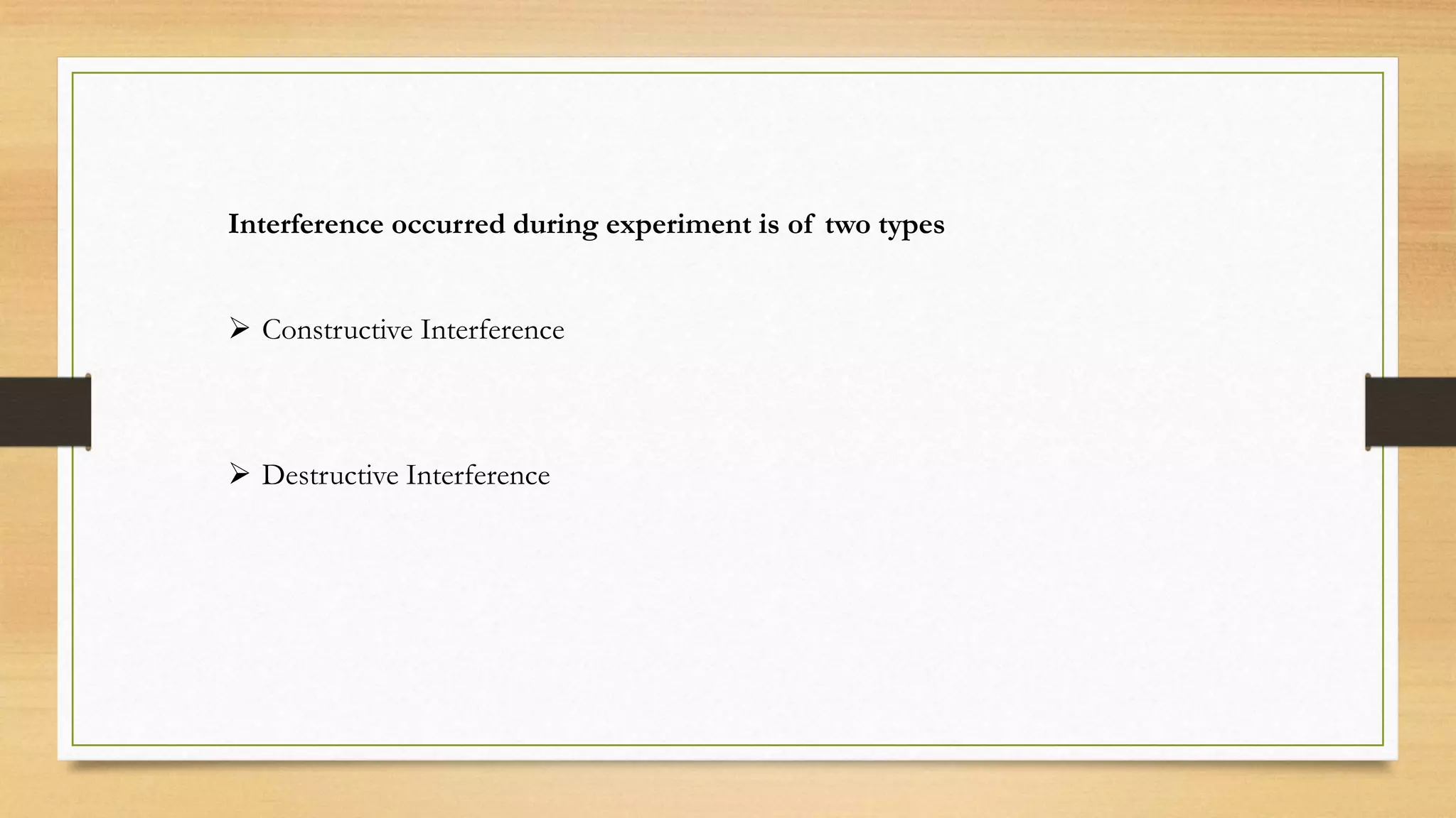 Youngs double slit experiment | PPTX