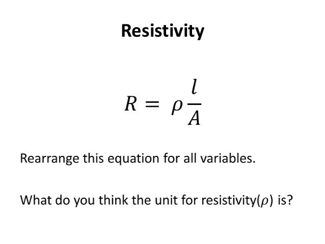 Young’s modulus 2 and resistivity