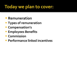 incentives and remuneration | PPT