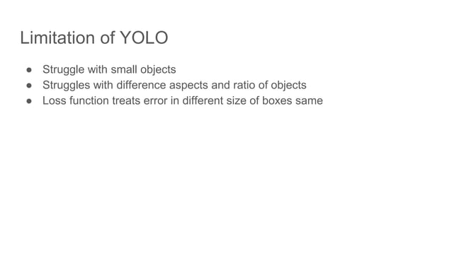 You only look once (YOLO) : unified real time object detection | PPTX