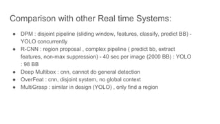 You only look once (YOLO) : unified real time object detection | PPTX