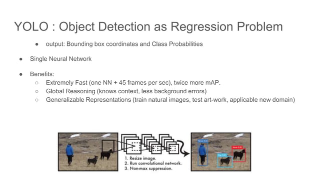You only look once (YOLO) : unified real time object detection | PPTX