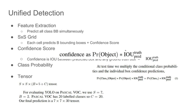 You only look once (YOLO) : unified real time object detection | PPTX