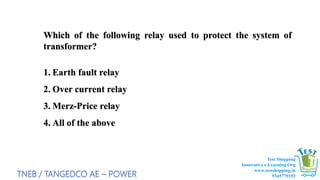 TNEB AE Power System Practice Question Part 1 | PPTX
