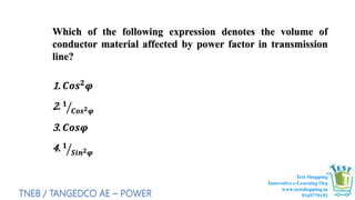 TNEB AE Power System Practice Question Part 1 | PPTX