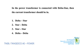 TNEB AE Power System Practice Question Part 1 | PPTX