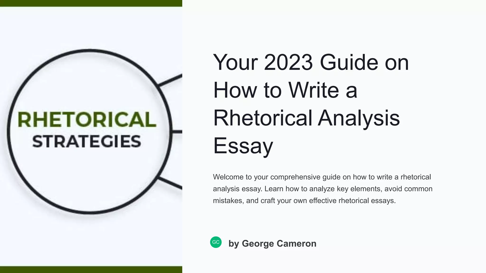 Your 2023 Guide on How to Write a Rhetorical Analysis Essay | PPTX