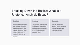 Your 2023 Guide on How to Write a Rhetorical Analysis Essay | PPTX