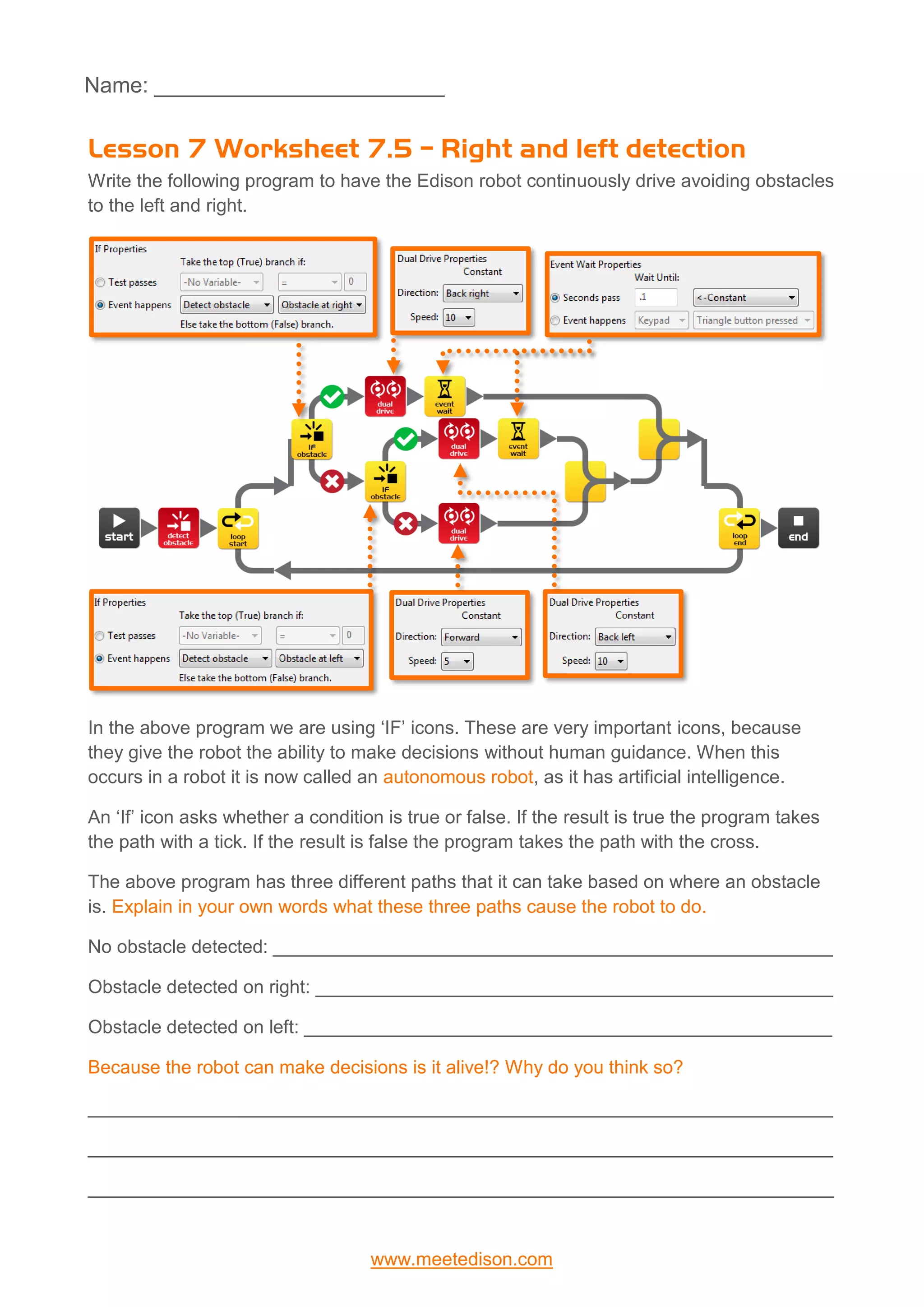 Your ed venture-into-robotics-10-lesson-plans-worksheets | PDF