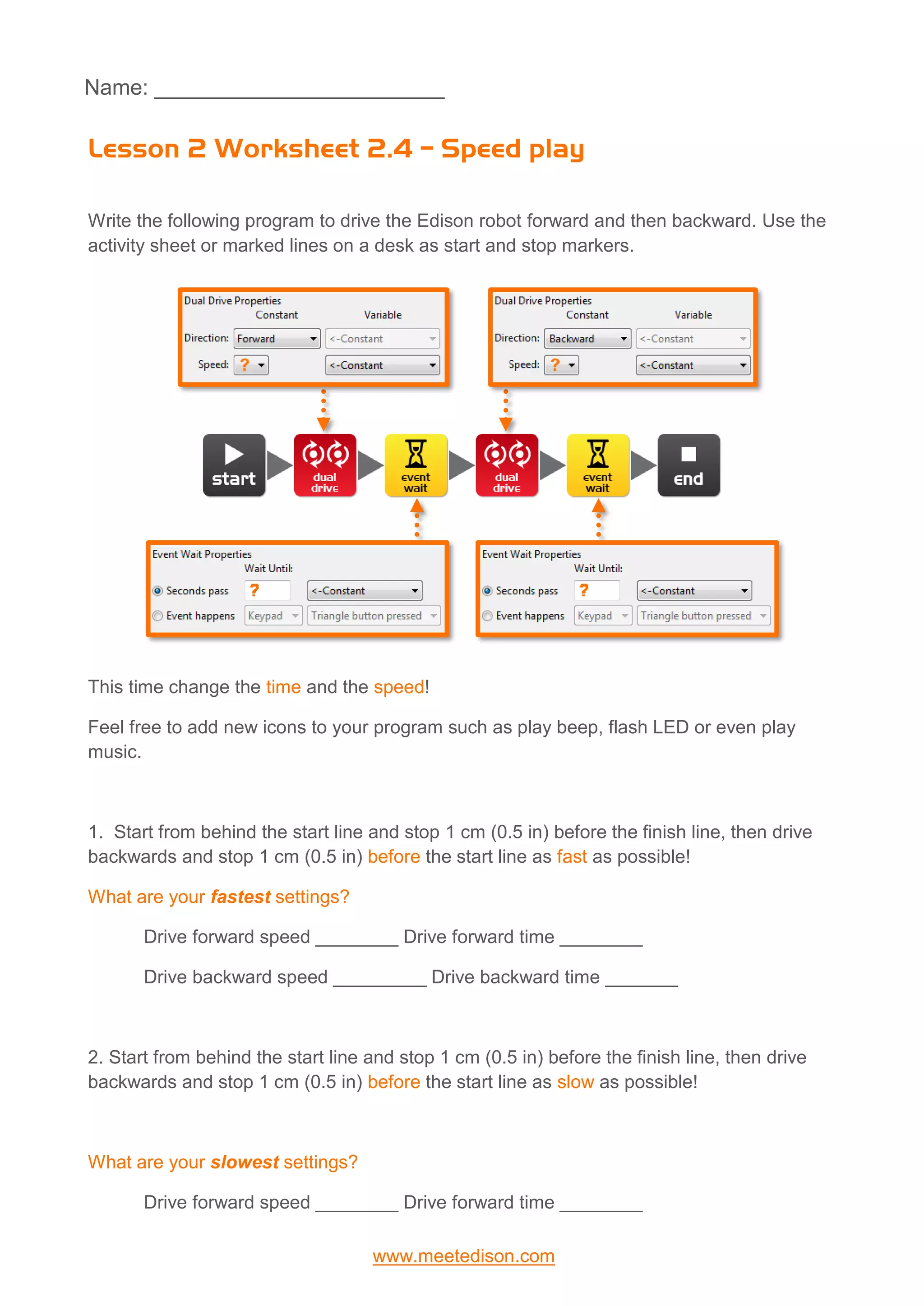 Your ed venture-into-robotics-10-lesson-plans-worksheets | PDF