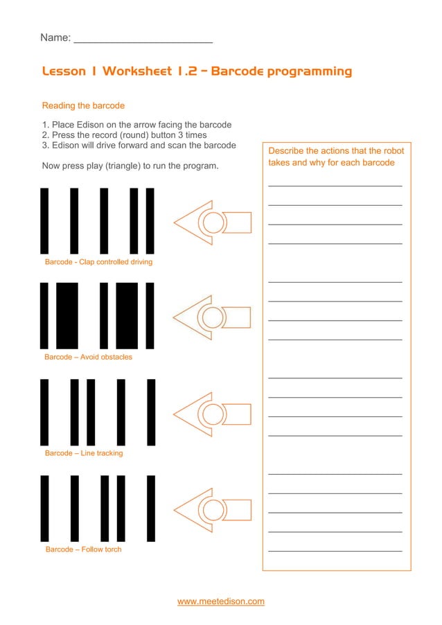 Your ed venture-into-robotics-10-lesson-plans-worksheets | PDF