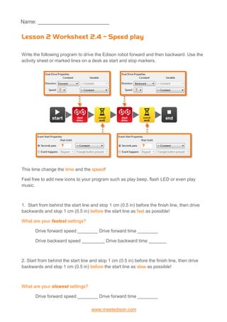 Your ed venture-into-robotics-10-lesson-plans-worksheets | PDF