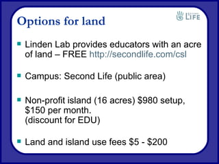 Your First Step into Second Life | PPT