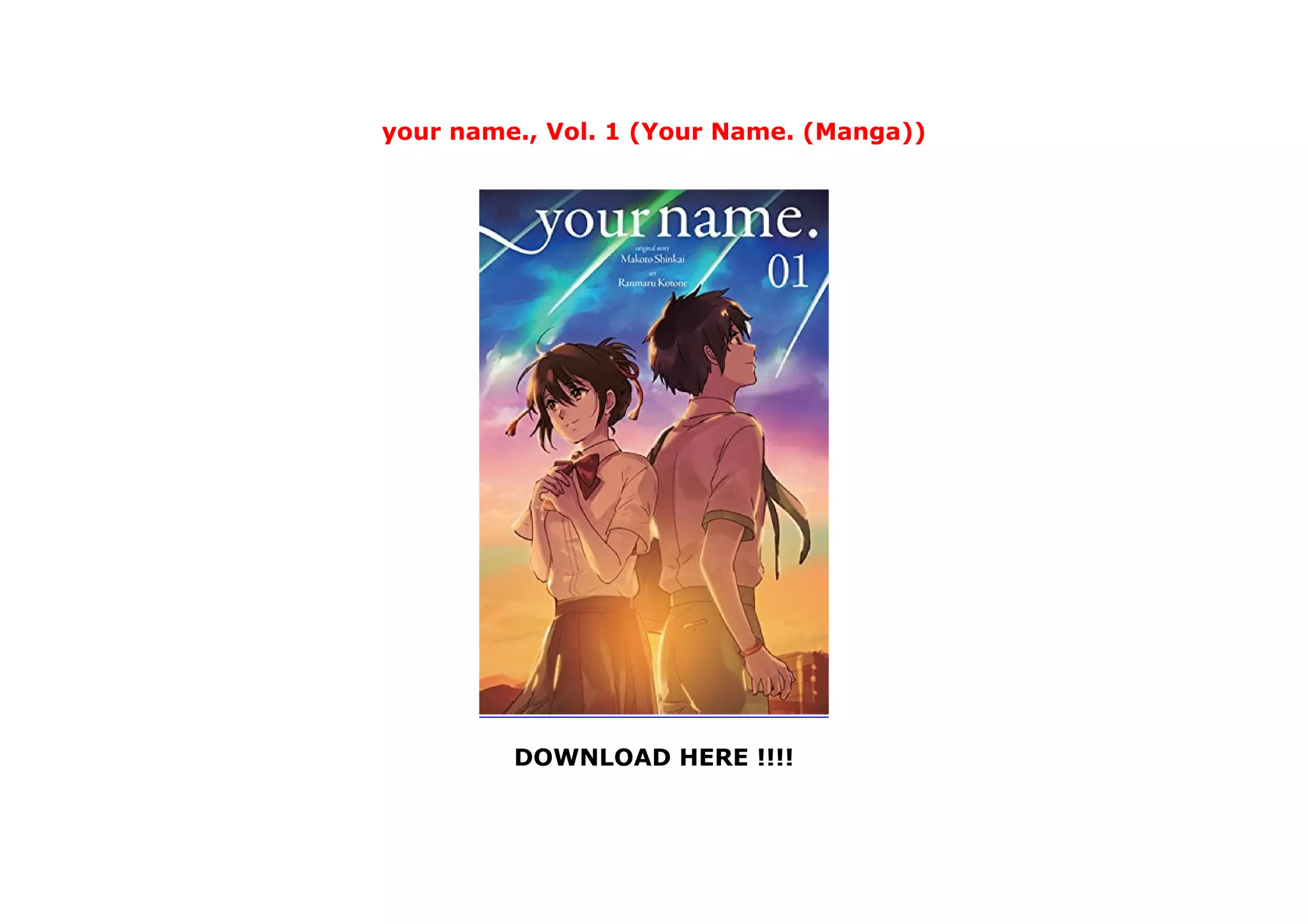 your name., Vol. 1 (Your Name. (Manga)) | PDF