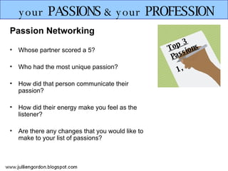 Your Passions & Your Profession | PPT