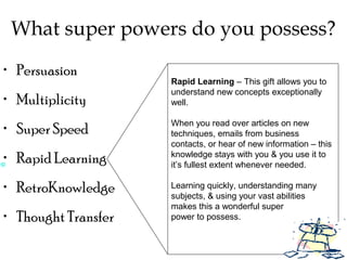 Your Superpowers | PPT