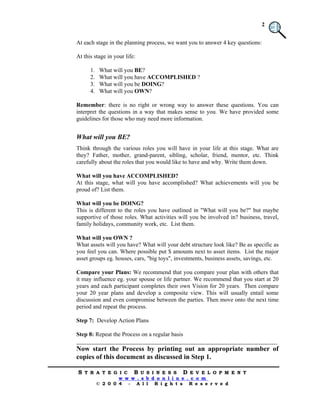 Your 20 Year Life Plan | PDF