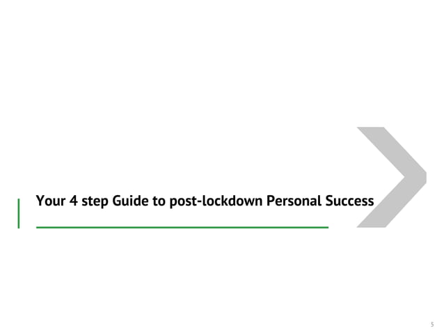 Your 4 step guide to post lockdown personal success | PPT