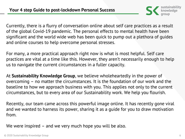 Your 4 step guide to post lockdown personal success | PPT
