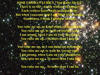 You Raise Me Up | PPTX