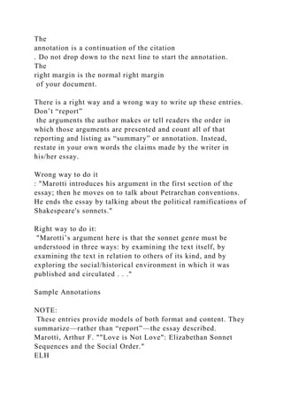 Your annotated bibliography will list a minimum of six items. .docx