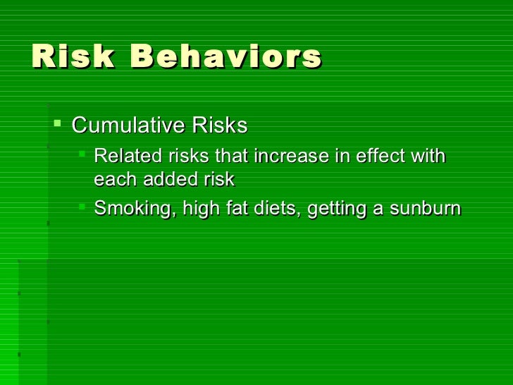 Your behavior and reducing health risks chapter 1- lesson 3