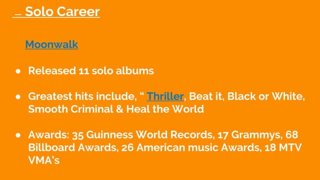 Michael Jackson MJ | PPTX