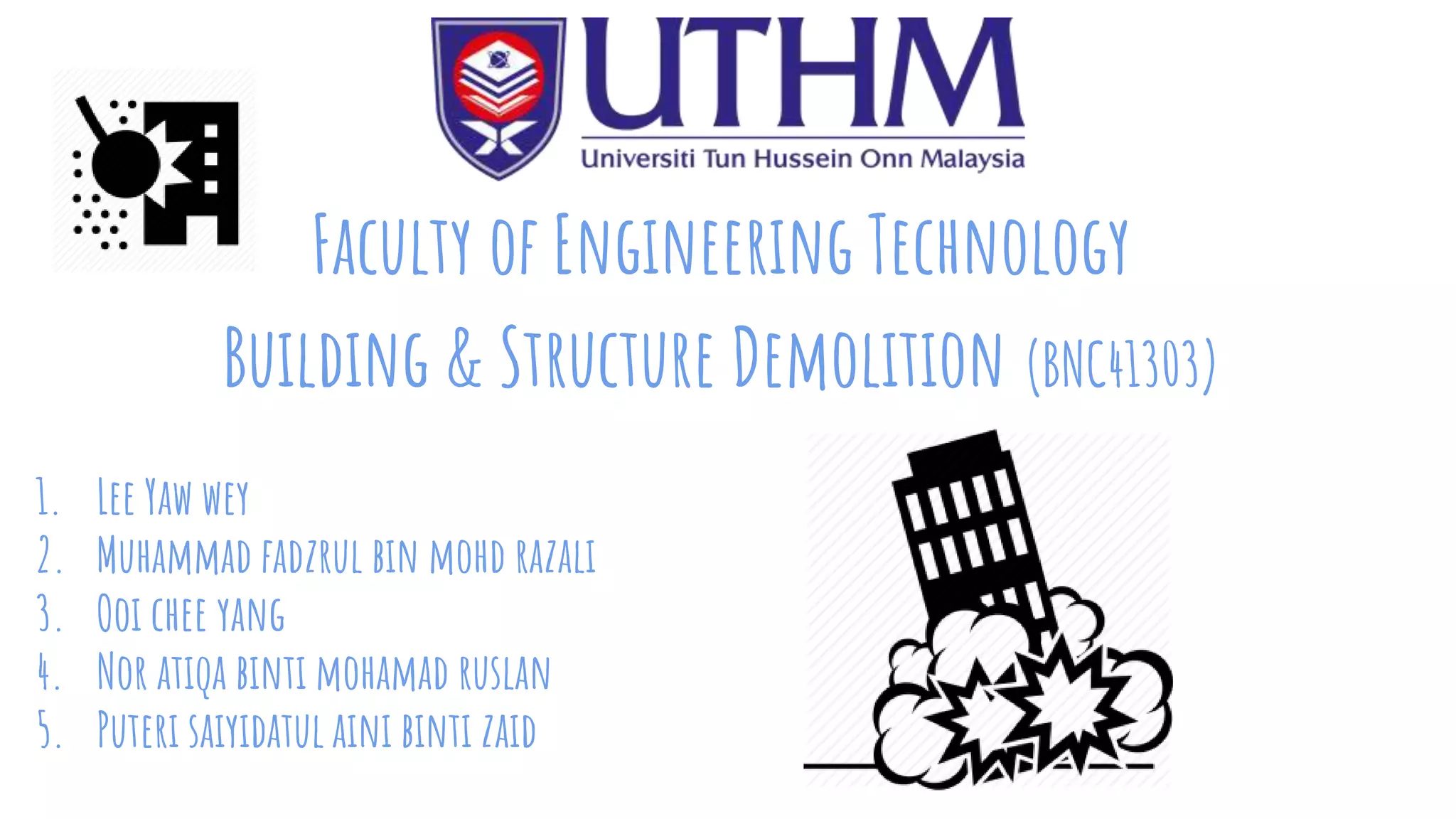 Building & Structural Demolition | PPT