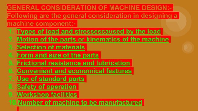 Introduction to machine design |1st unit| | PPTX