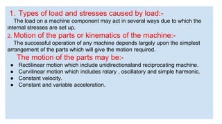 Introduction to machine design |1st unit| | PPTX