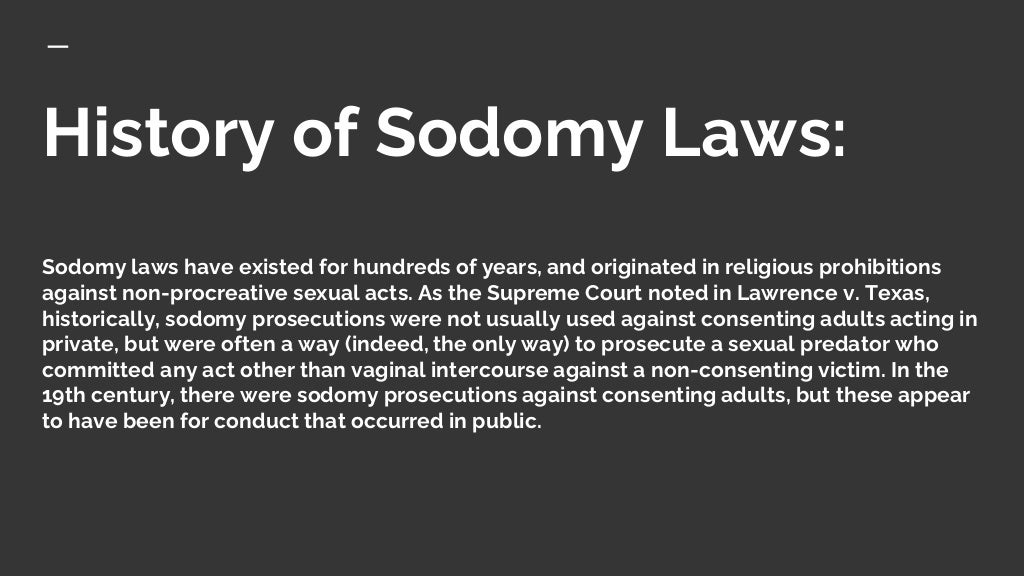 Sodomy - Definition and History