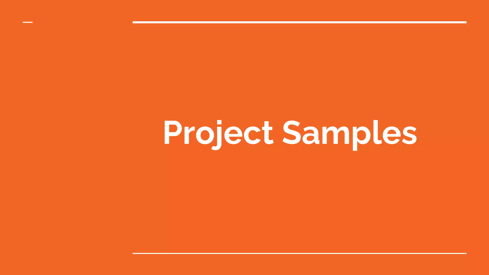 Sample Projects | PPT