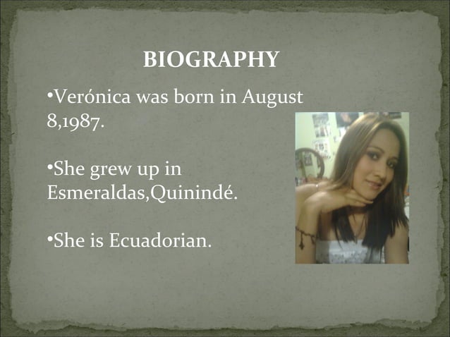 Your biography veronica08 | PPT