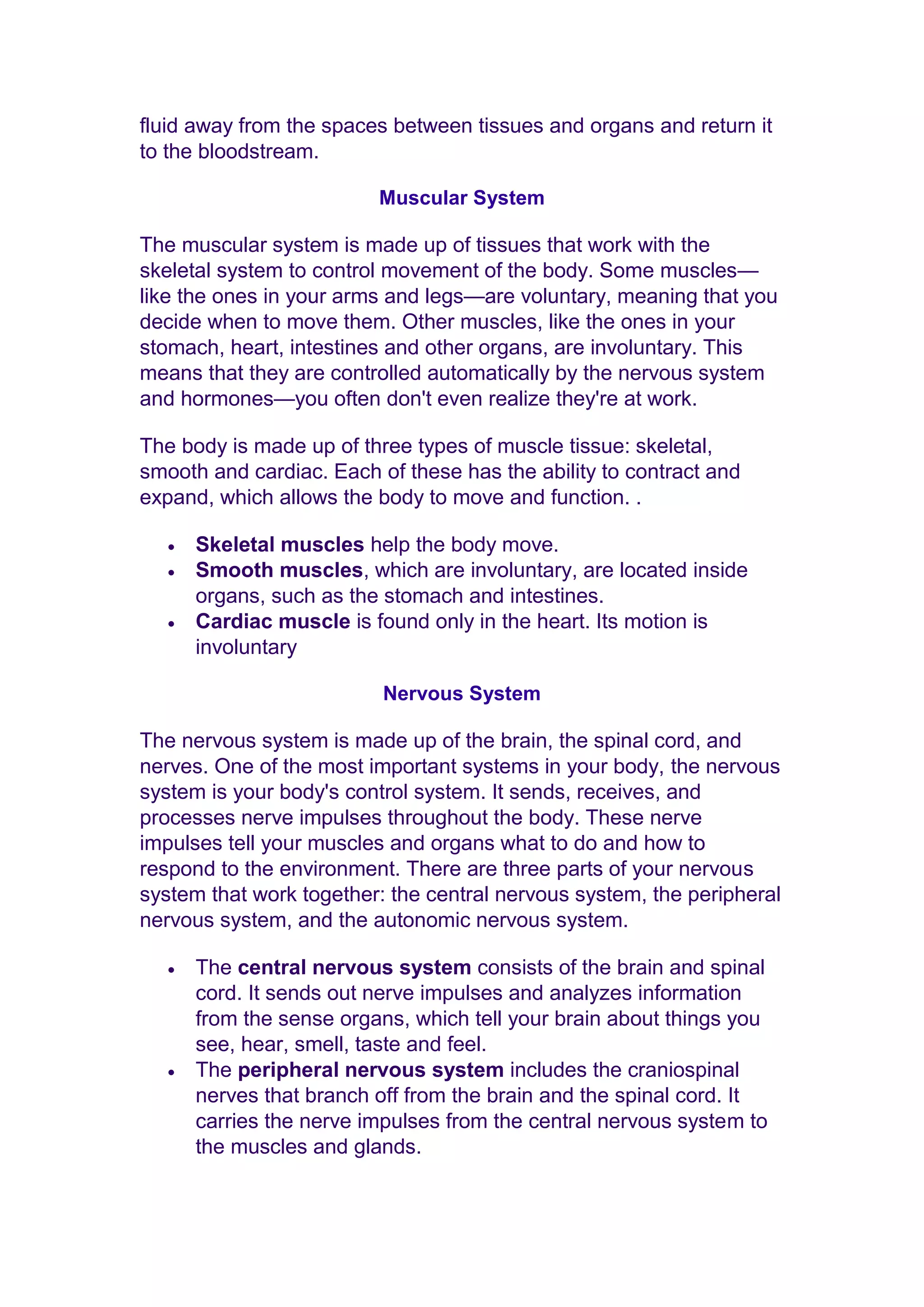 Your body's systems | PDF