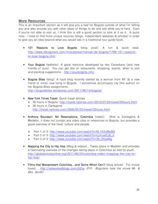 Your Personal Guide to Bogota | PDF