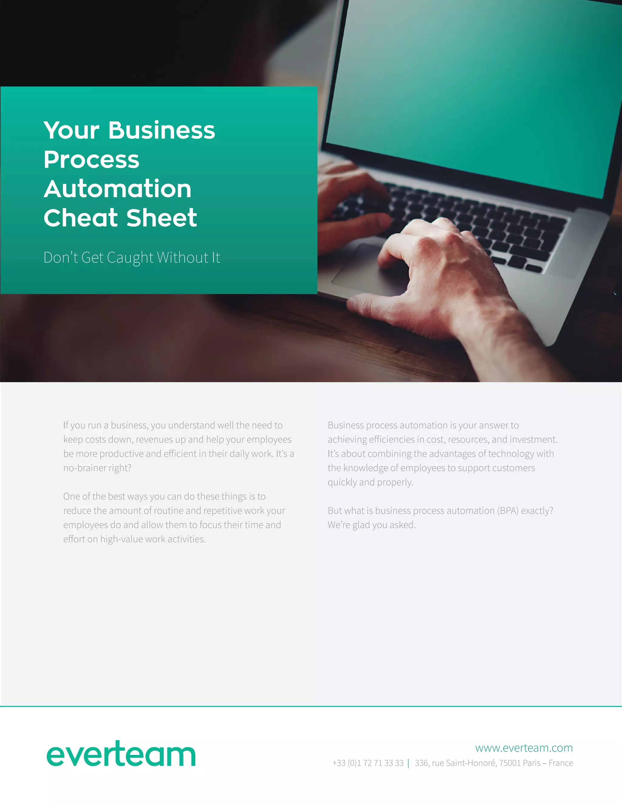 Your Business Process Automation Cheat Sheet | PDF