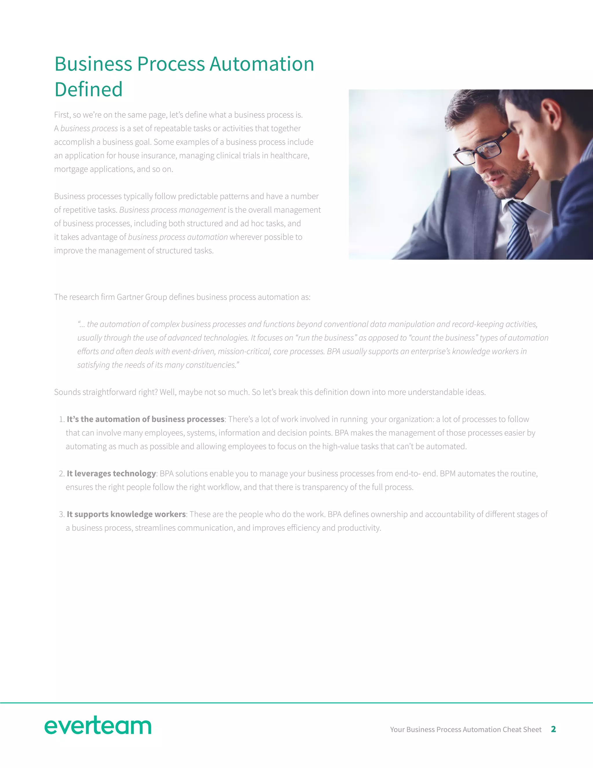 Your Business Process Automation Cheat Sheet | PDF