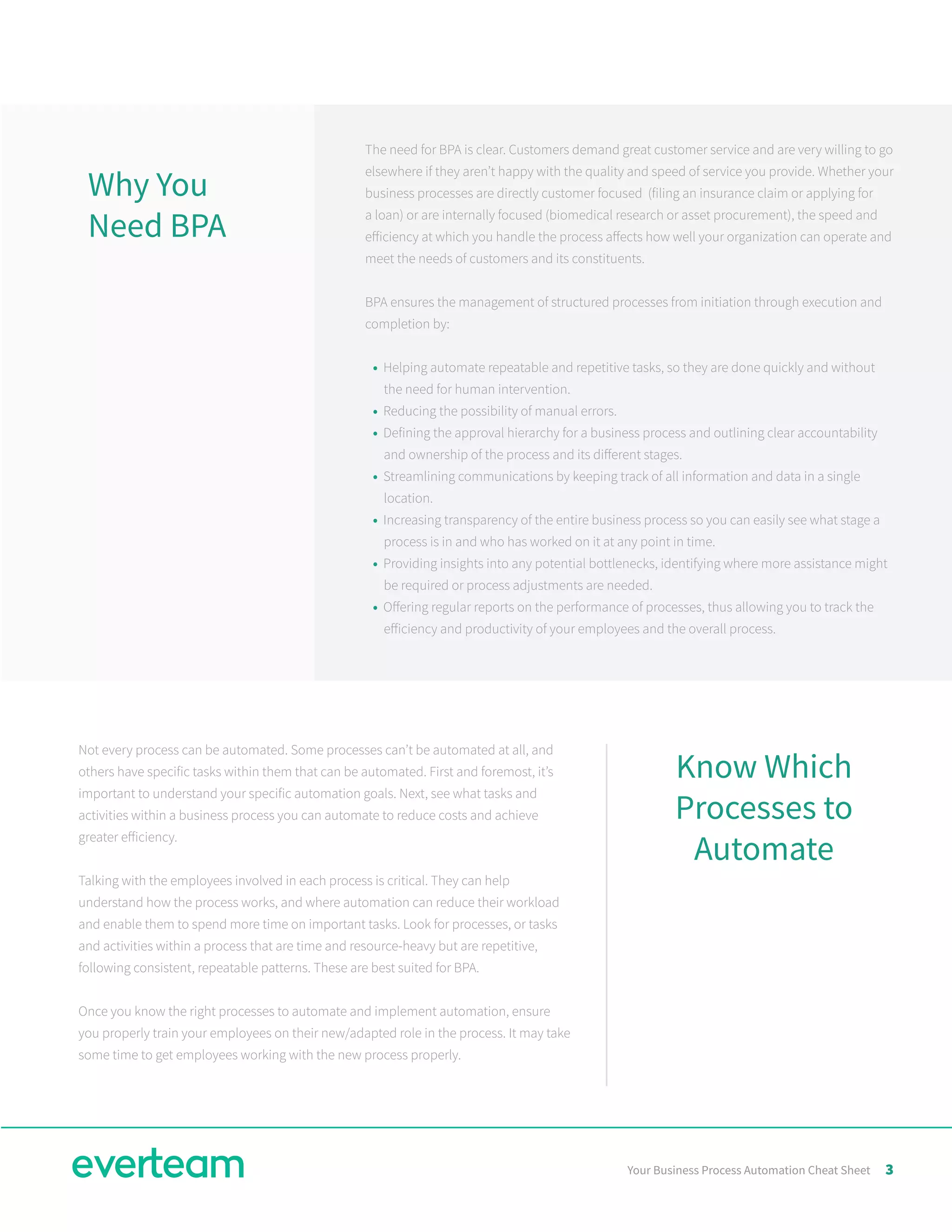 Your Business Process Automation Cheat Sheet | PDF