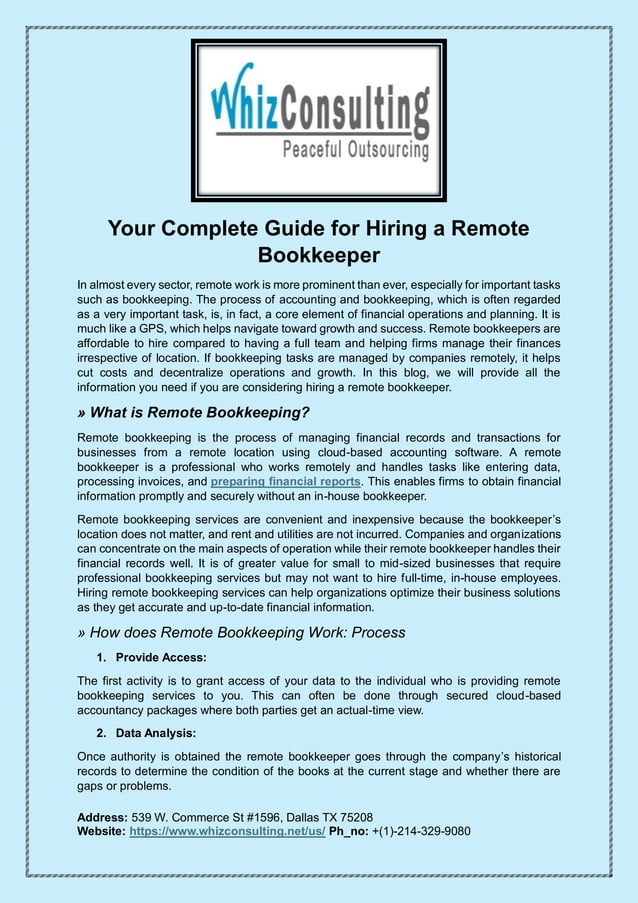 Your Complete Guide for Hiring a Remote Bookkeeper.pdf | Free Download