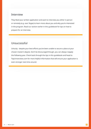 Your complete guide to applying for a masters degree | PDF