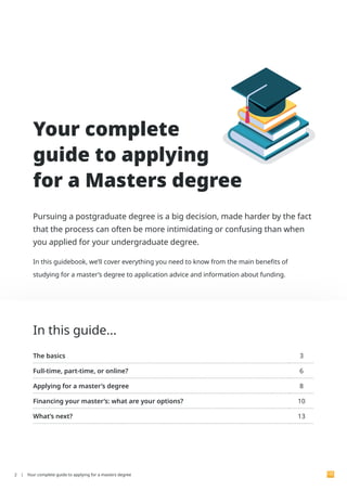 Your complete guide to applying for a masters degree | PDF