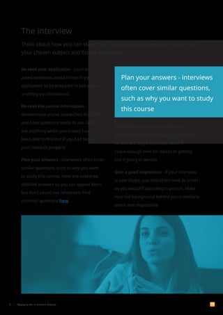 Your complete guide to applying for a masters degree | PDF