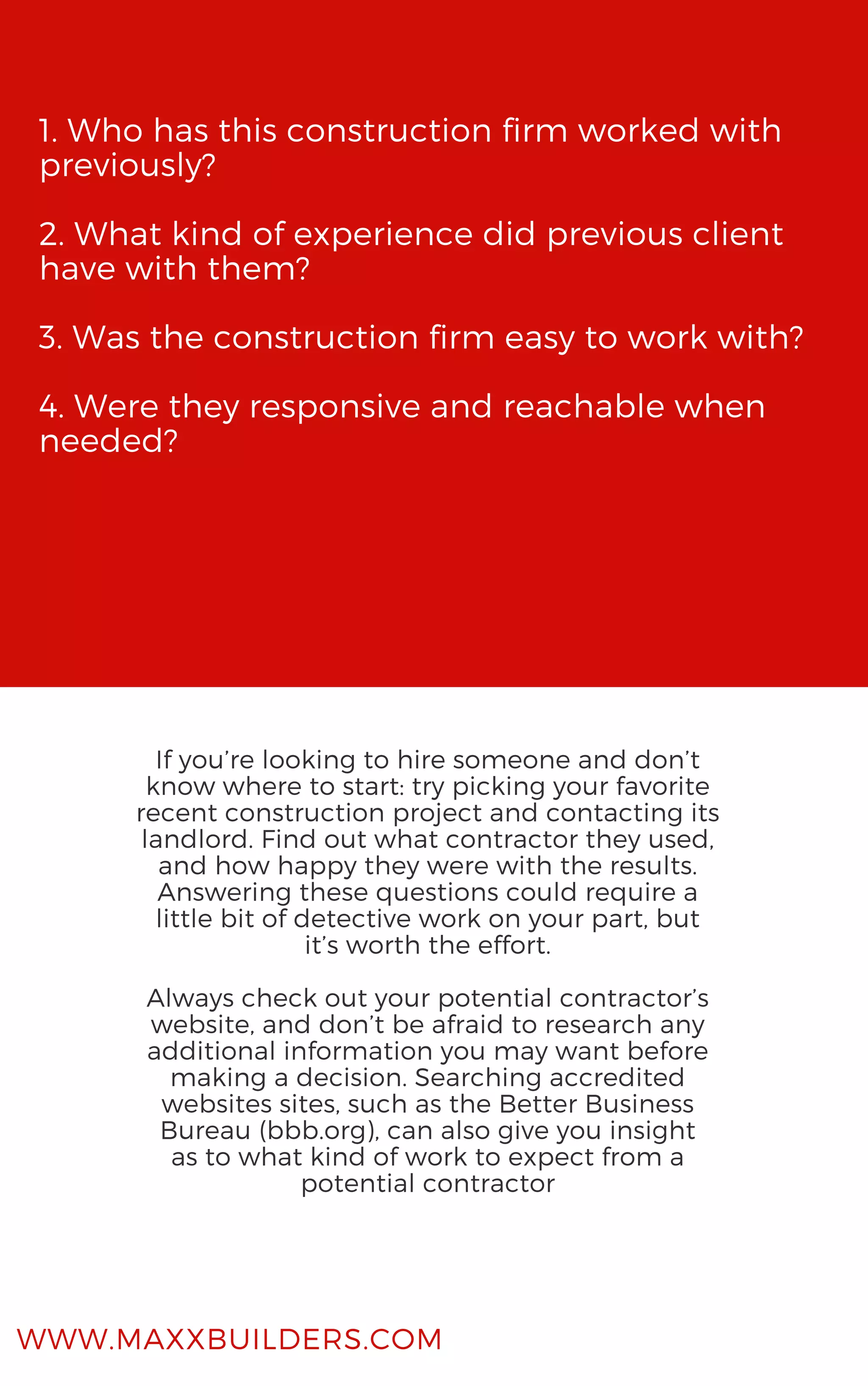 Owners Guide to selecting commercial construction company | PDF